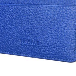 Versace | Bags | Versace 0 Leather Blue Mens Wallet | Poshmark
